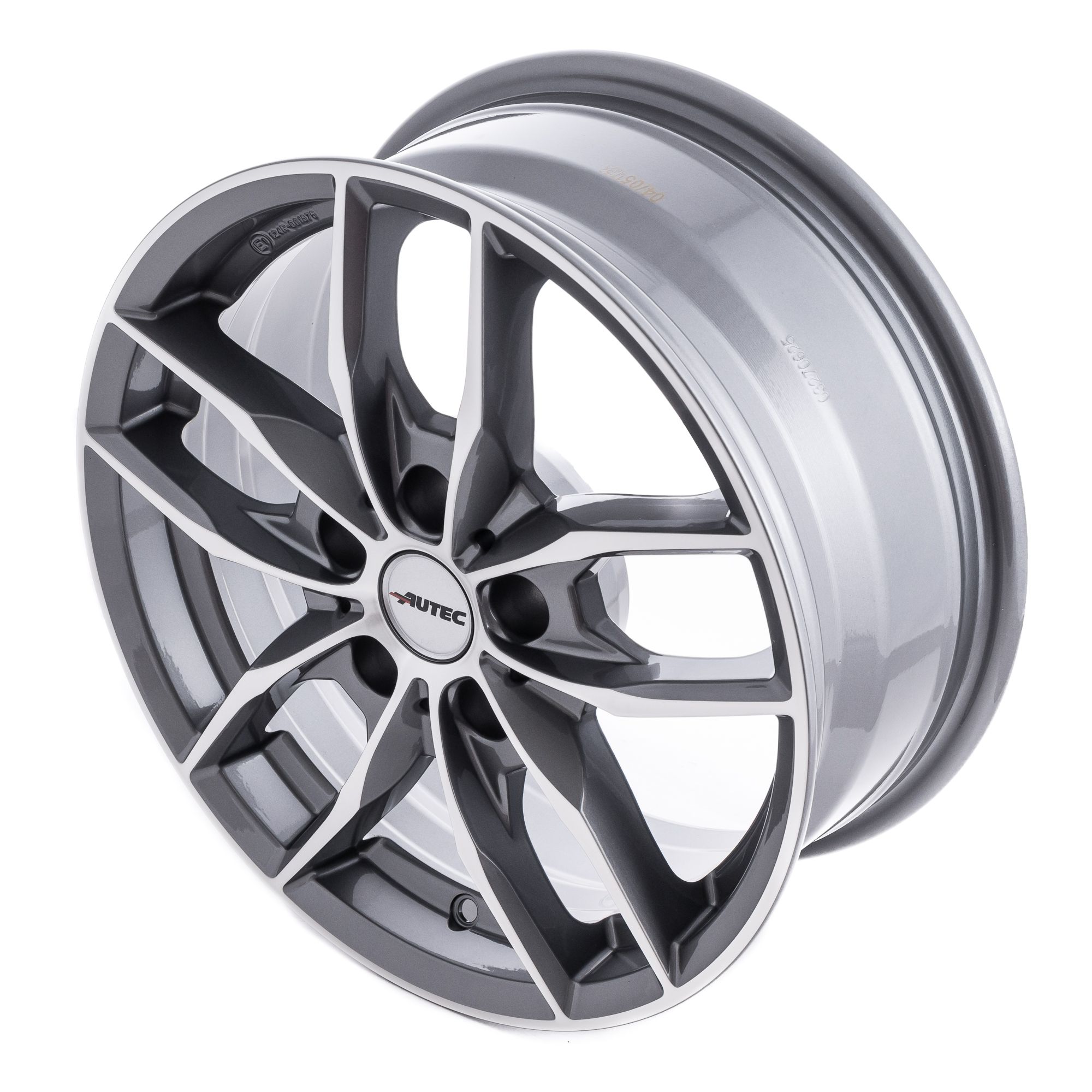 AUTEC Bavaris Felgen Titansilber poliert (grau silber Titan) in 17 Zoll ...