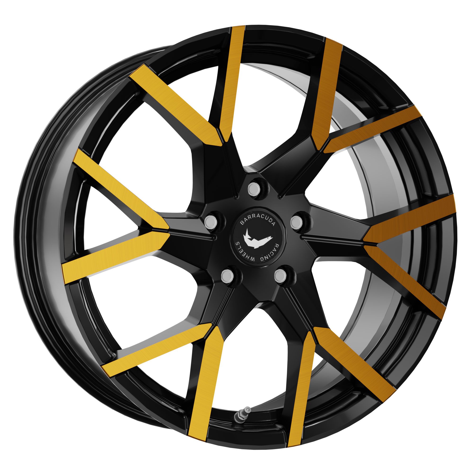 BARRACUDA Tzunamee Evo Felgen Black gloss Flashgold (gold schwarz ...