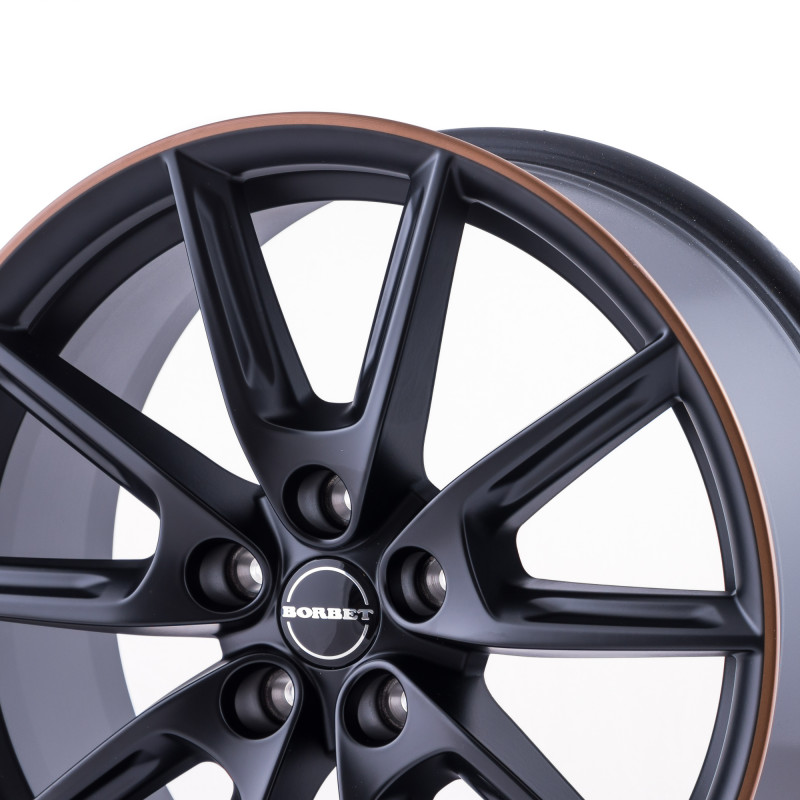 Borbet LX18 black matt rim copper | felgenshop.de