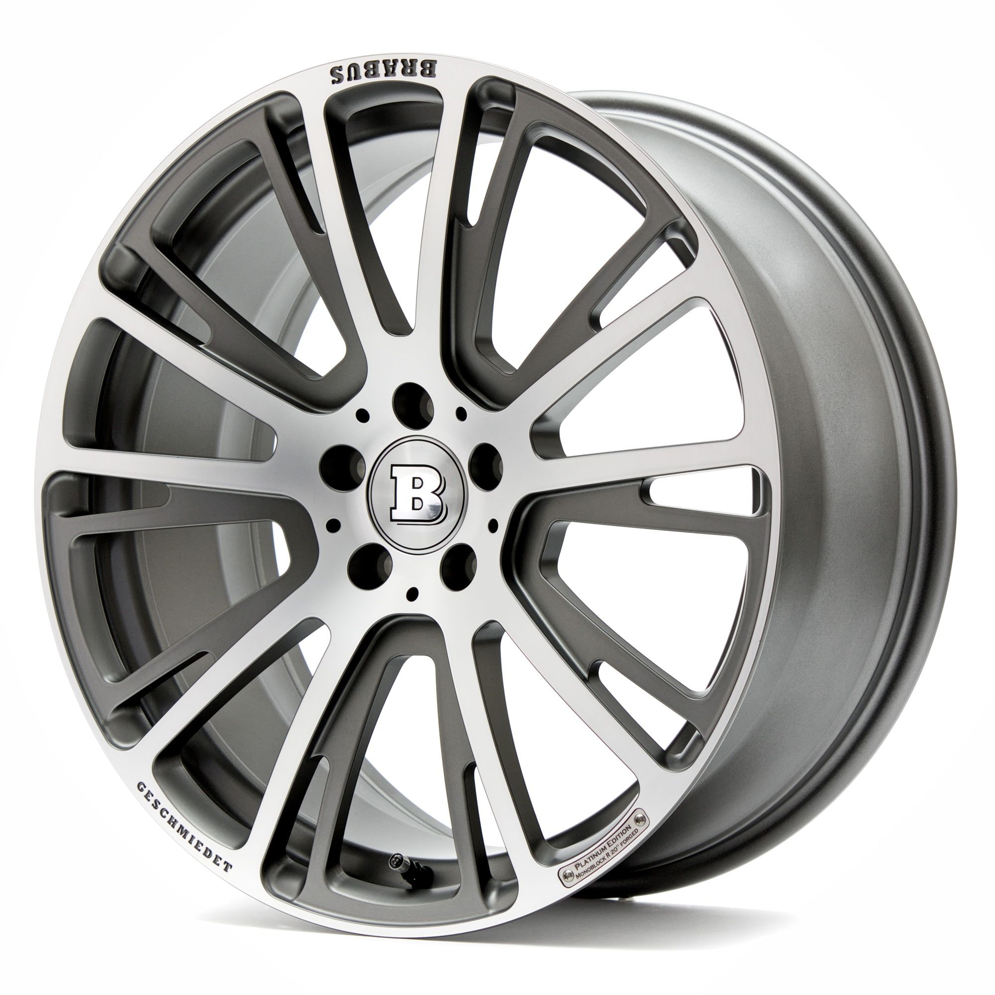 Brabus Monoblock R Platinum Titan vollpoliert mit matt Finish ...