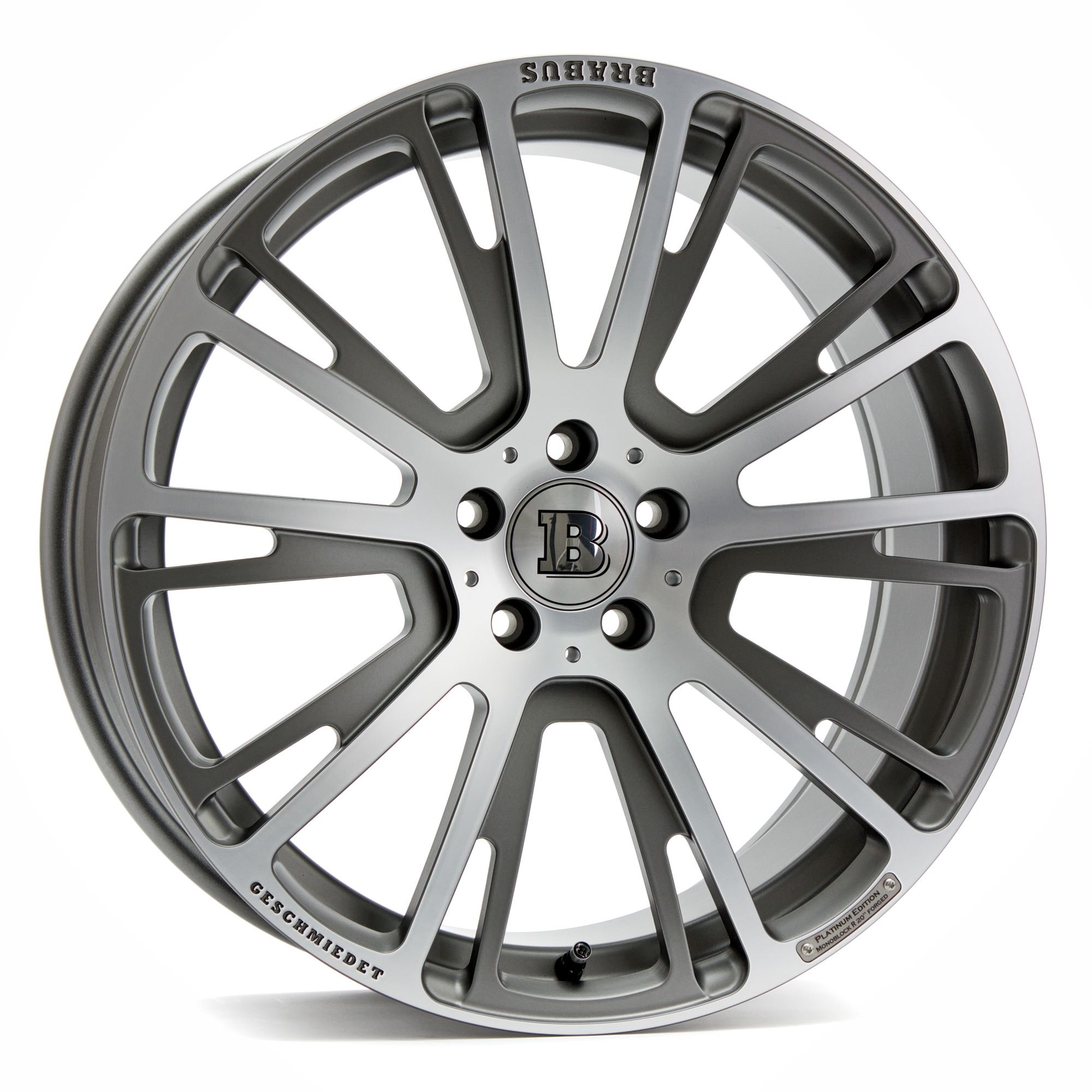 Brabus Monoblock R Platinum Titan vollpoliert mit matt Finish ...