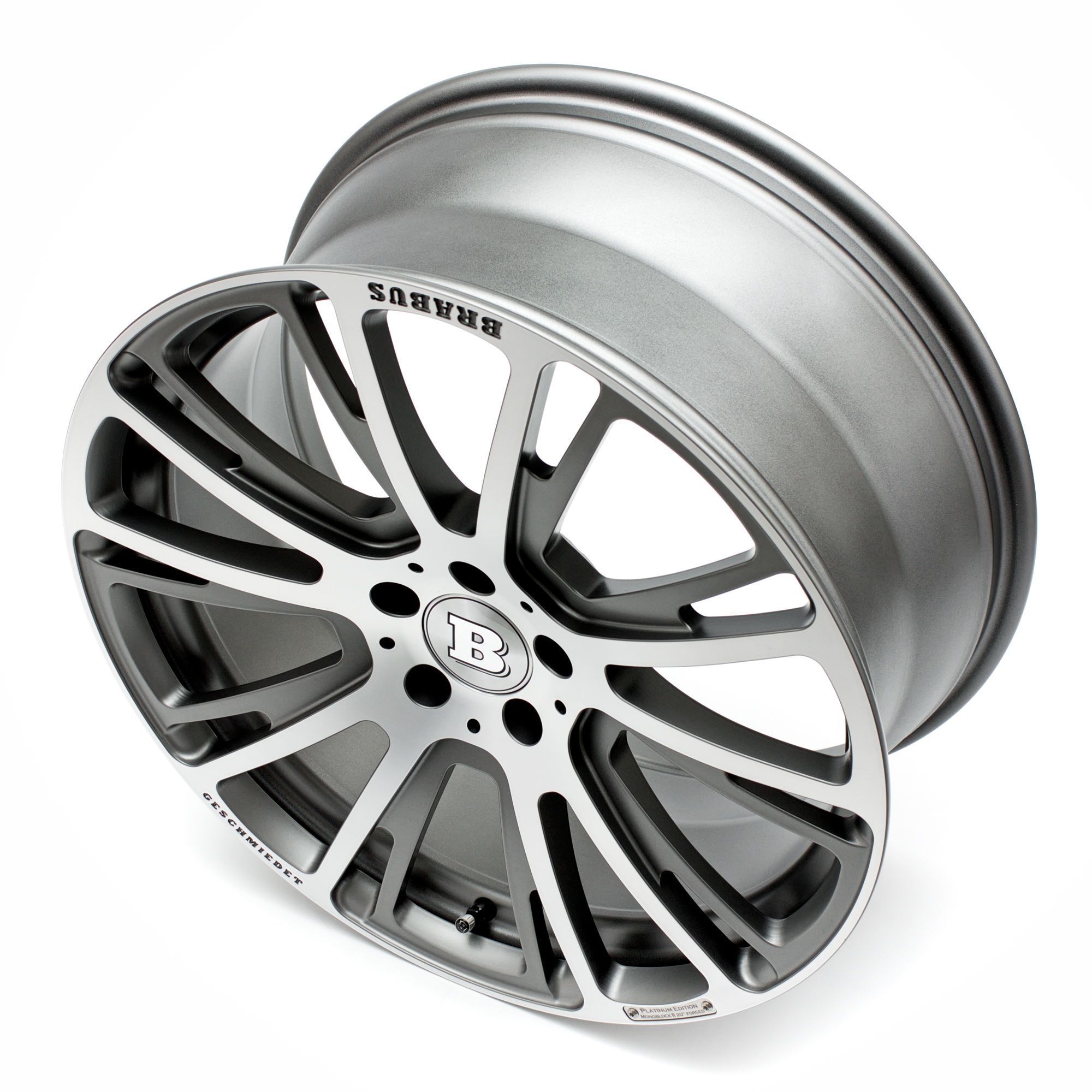 Brabus Monoblock R Platinum Titan vollpoliert mit matt Finish ...