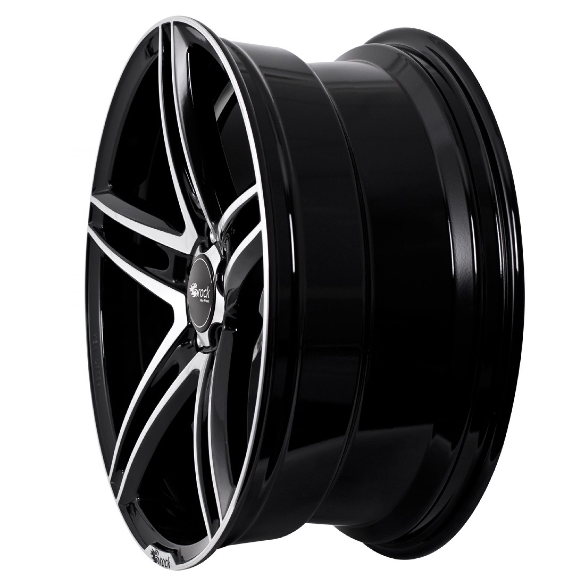 Brock B33 Felgen schwarz front-poliert in 18 Zoll | alufelgenshop.at