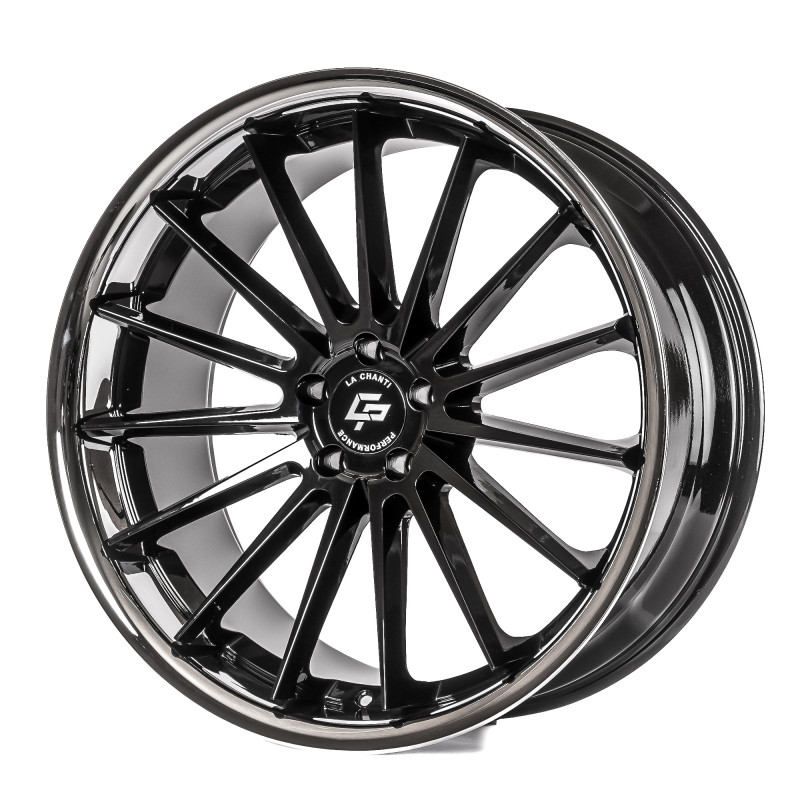 La Chanti Performance LC-P12 glossy black / chrome lip | felgenshop.de