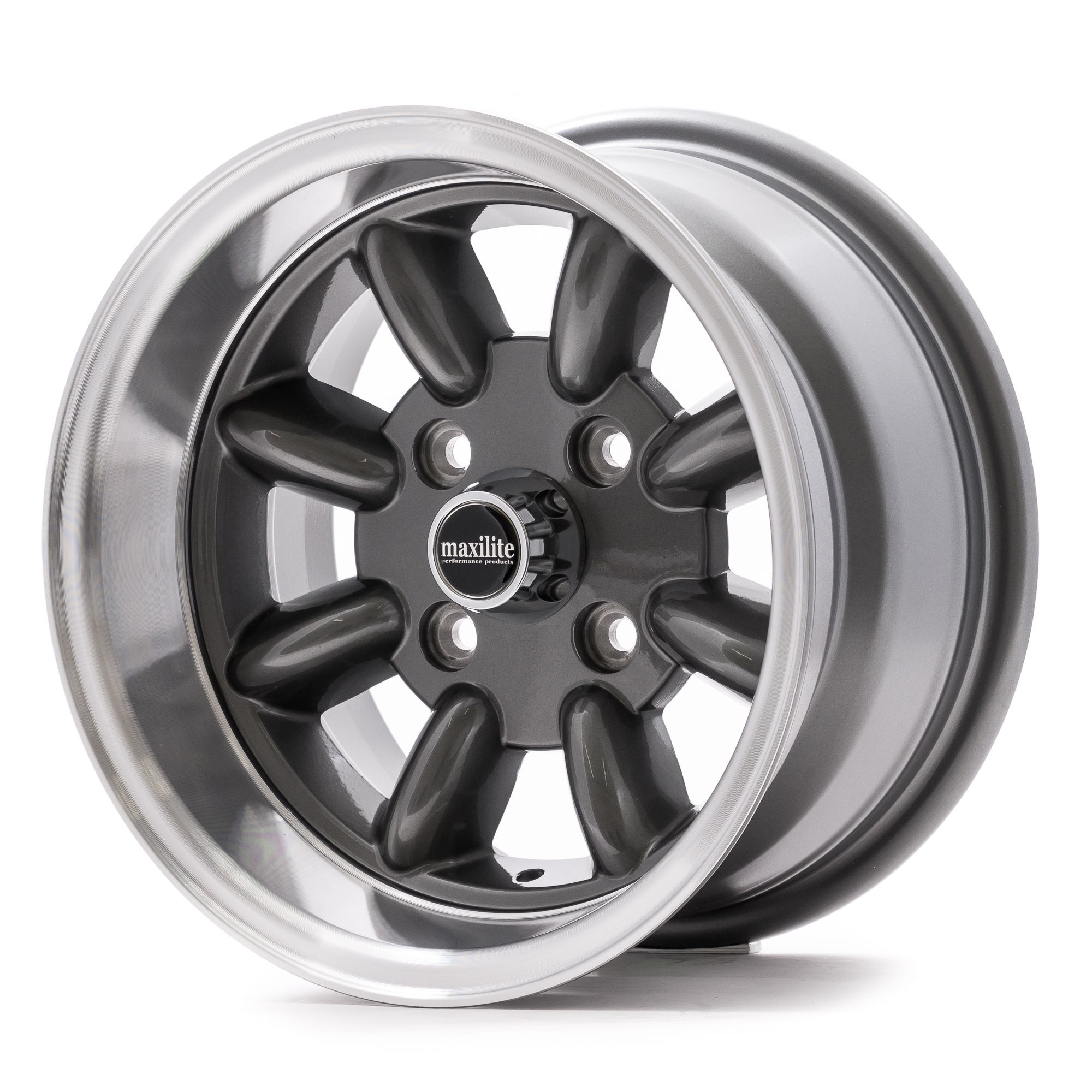 Maxilite Minilite Style Felgen anthrazit/glanzgedreht ( grau silber ...