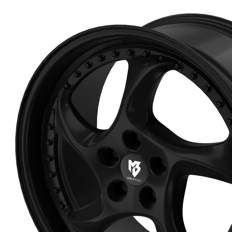 MB-DESIGN TURBO S schwarz stumpfmatt | felgenshop.de