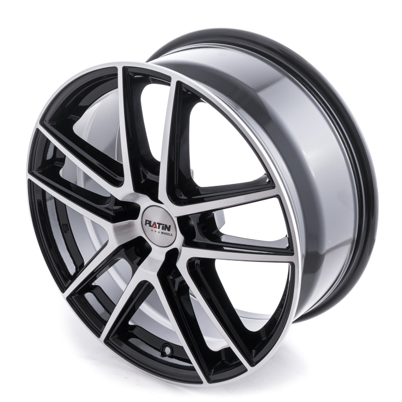 Platin Wheels P 73 diamantschwarz, front poliert | alufelgenshop.at