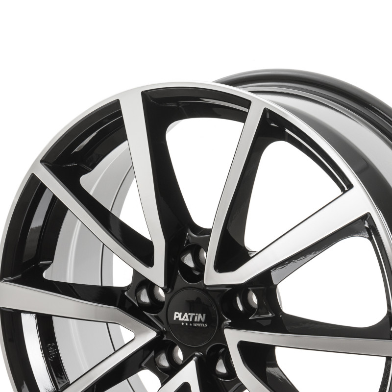 Platin Wheels P 95 diamantblack, front poliert | velonity.com