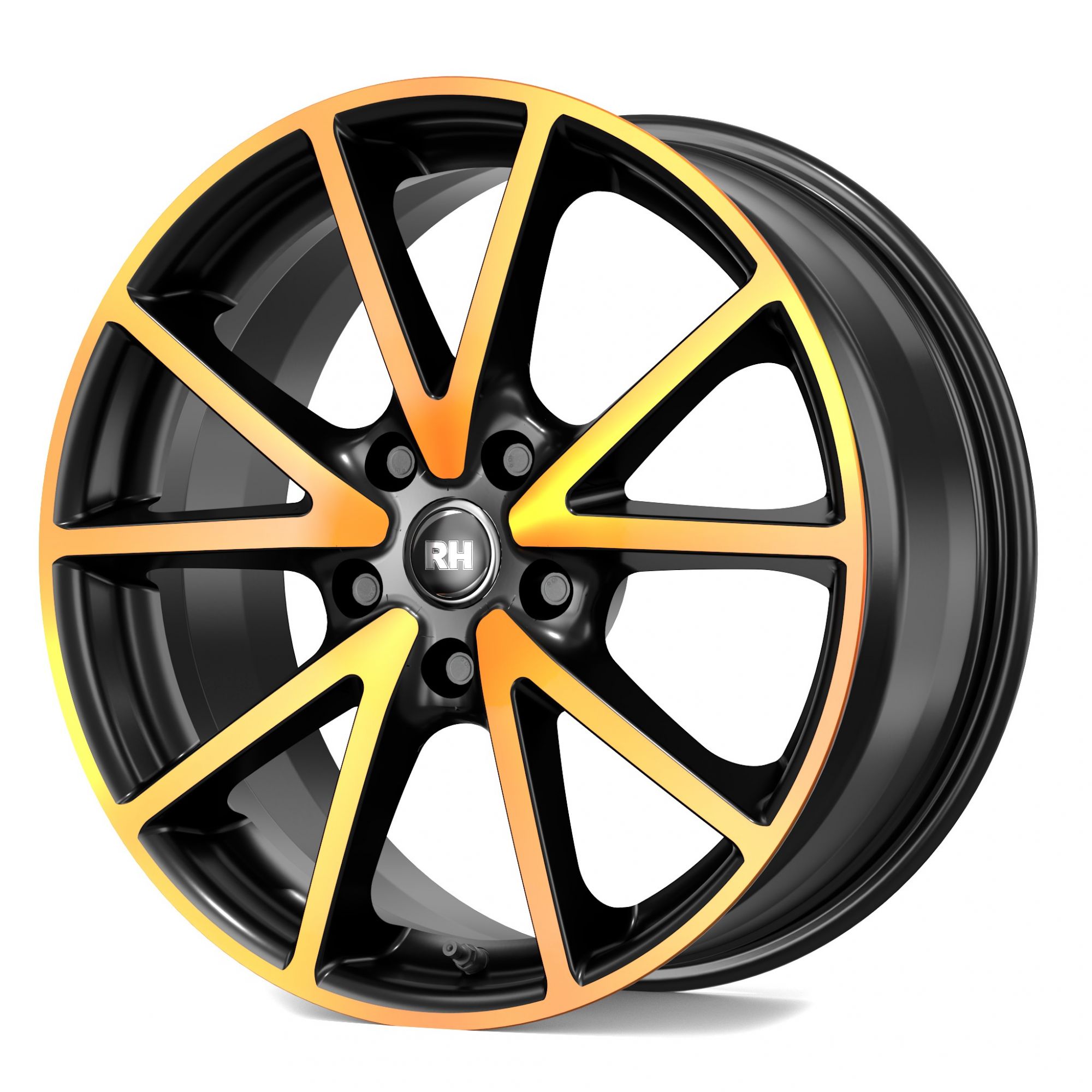 RH ALURAD DE Sports Felgen Color polished - orange in 18 Zoll ...
