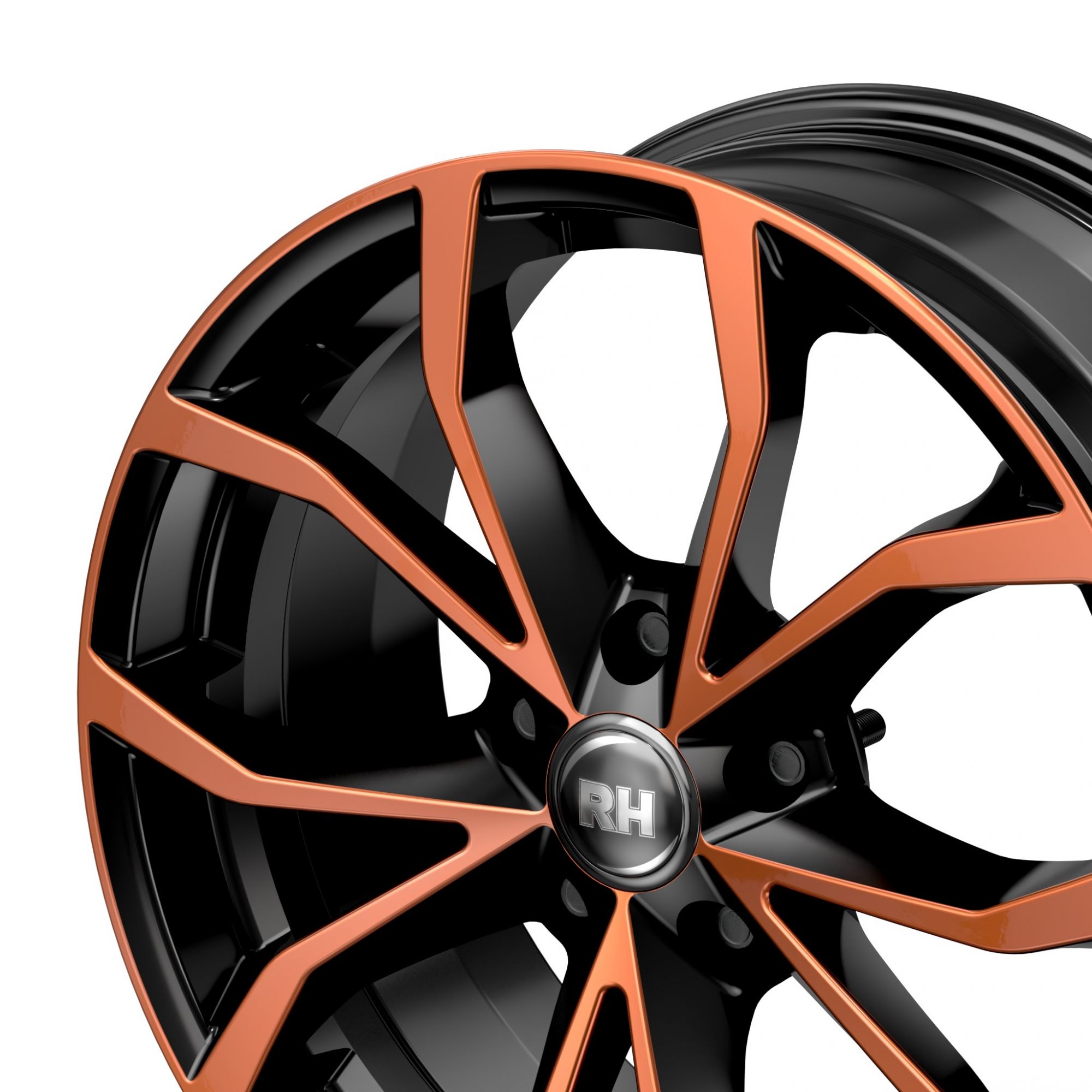 RH ALURAD DF Energy Felgen Color polished - orange in 17 Zoll ...