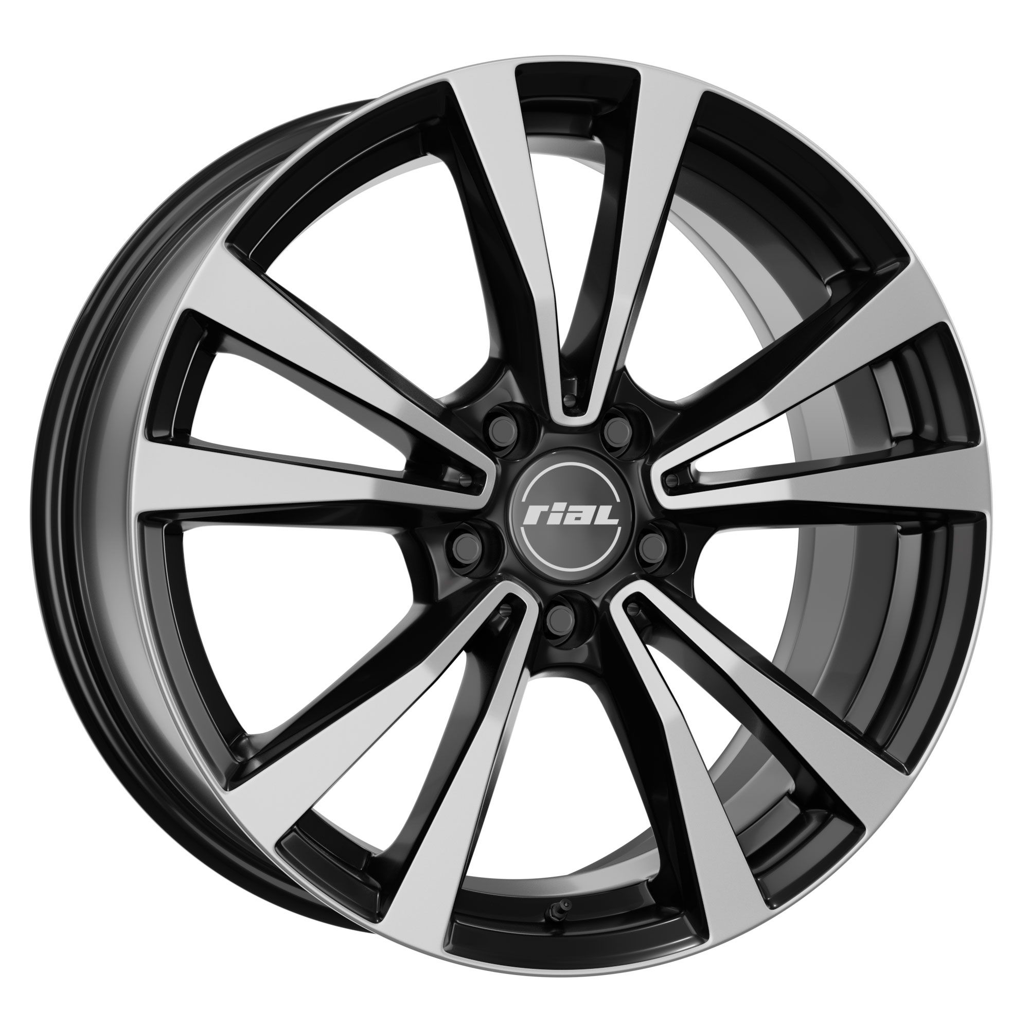 RIAL M12 Felgen diamant-schwarz Frontpoliert ( schwarz) in 18 Zoll ...