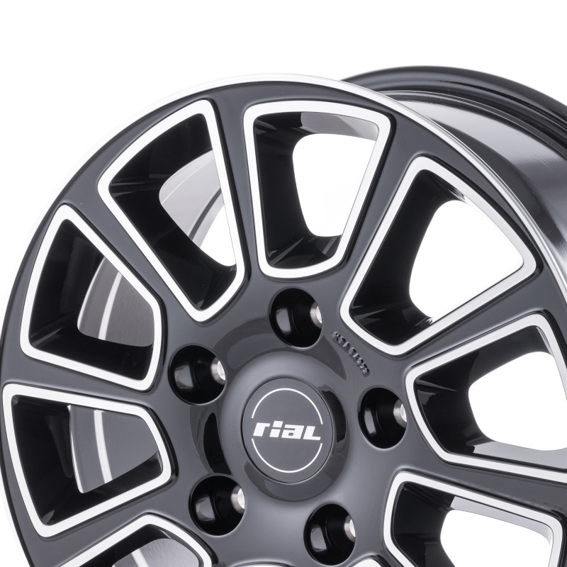 RIAL Transporter 2 diamant-schwarz frontpoliert | felgenshop.de