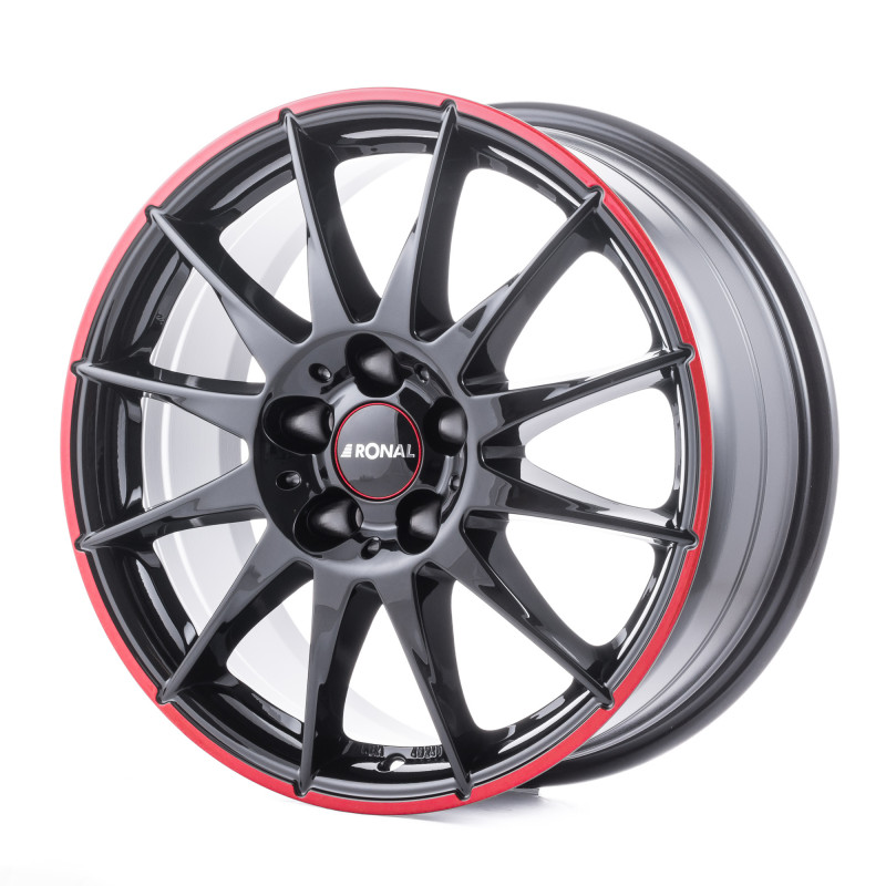 RONAL R54 MCR jetblack red rim | alufelgenshop.at