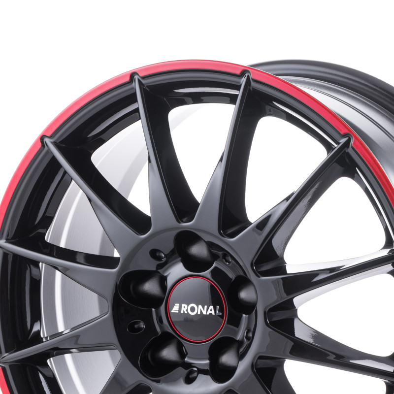 RONAL R54 MCR jetblack red rim | alufelgenshop.at