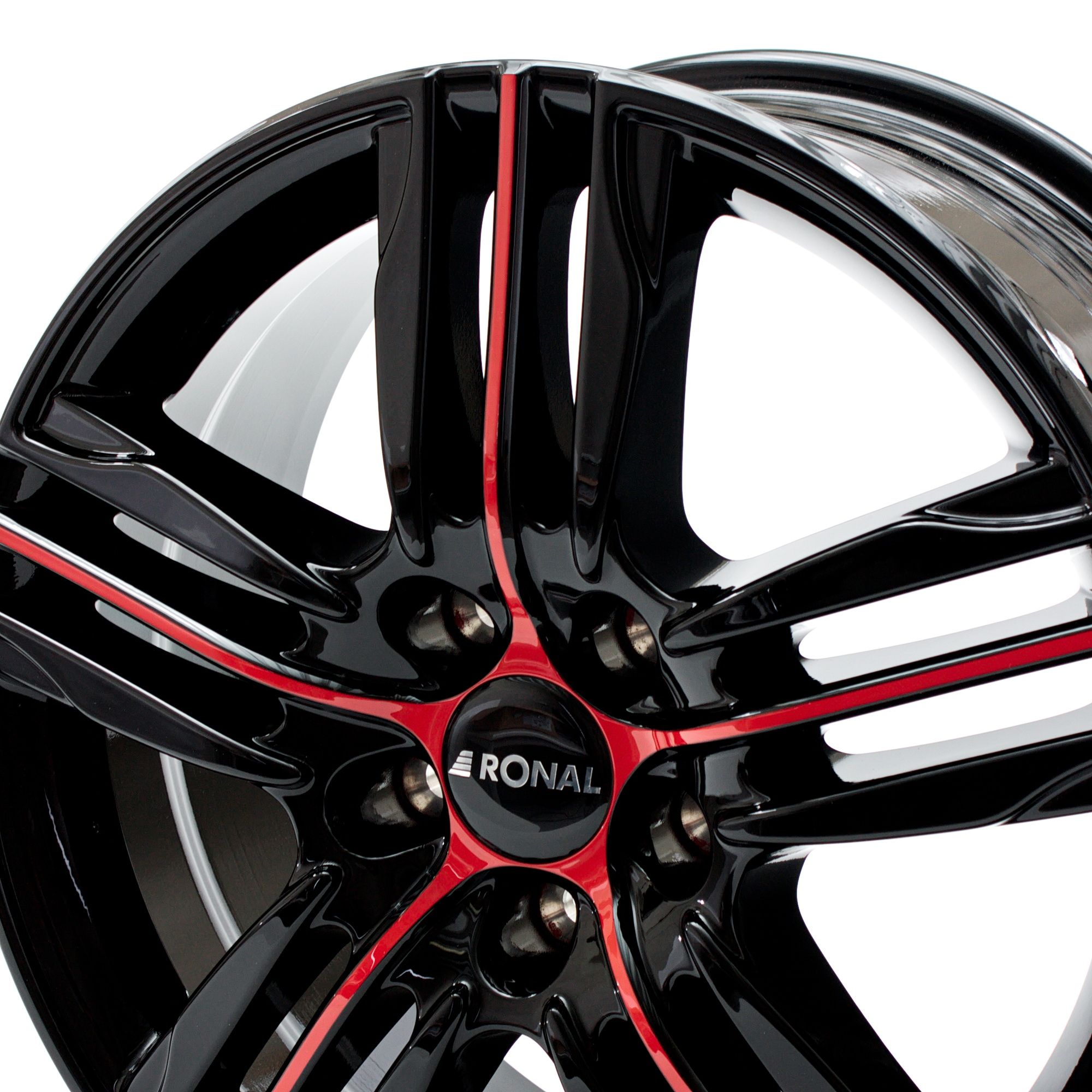 RONAL R57 MCR Felgen JETBLACK-RED SPOKE (rot mehrfarbig) in 17 Zoll ...