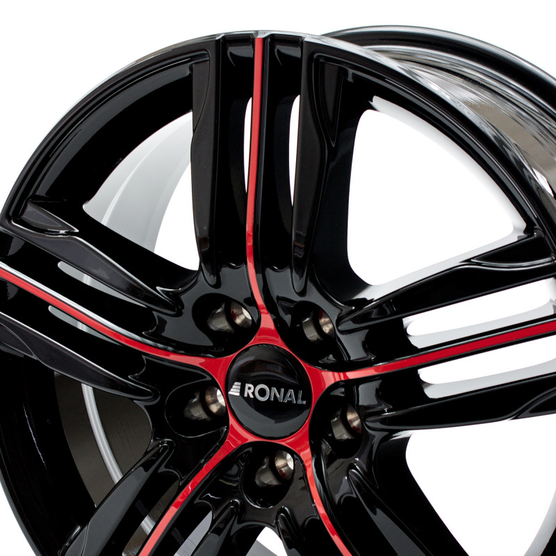 RONAL R57 MCR jetblack red spoke | velonity.fr